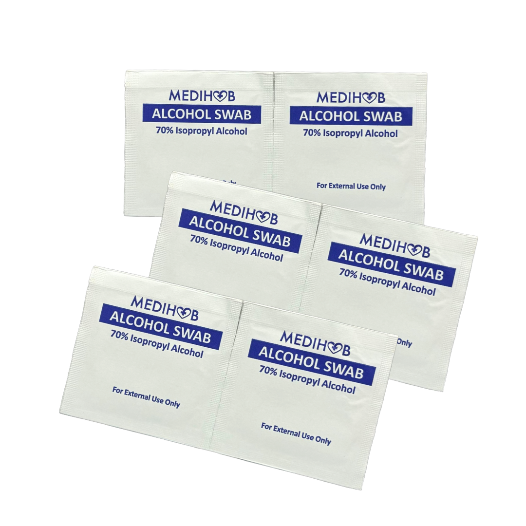 MEDIHUB Alcohol Swab (100s) - Saturated with 70% Isopropyl Alcohol – Medihubmy