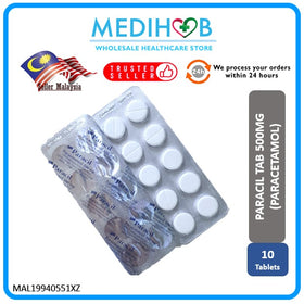 PARACIL (Paracetamol) 500mg 10 tablets – Medihubmy