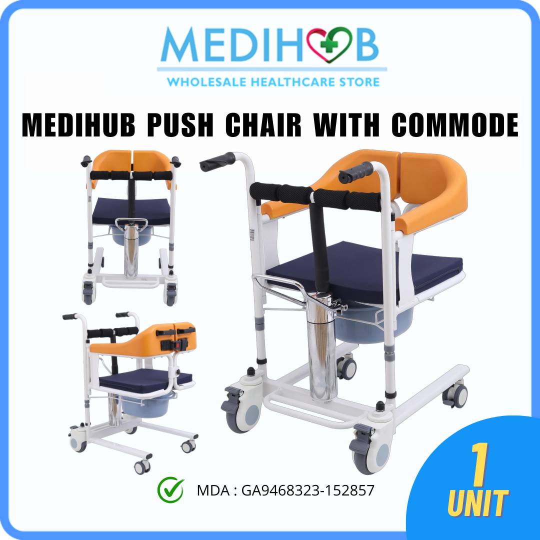 MEDIHUB Elder hoist lifting transfer chair (hydraulic) with commode /K – Medihubmy