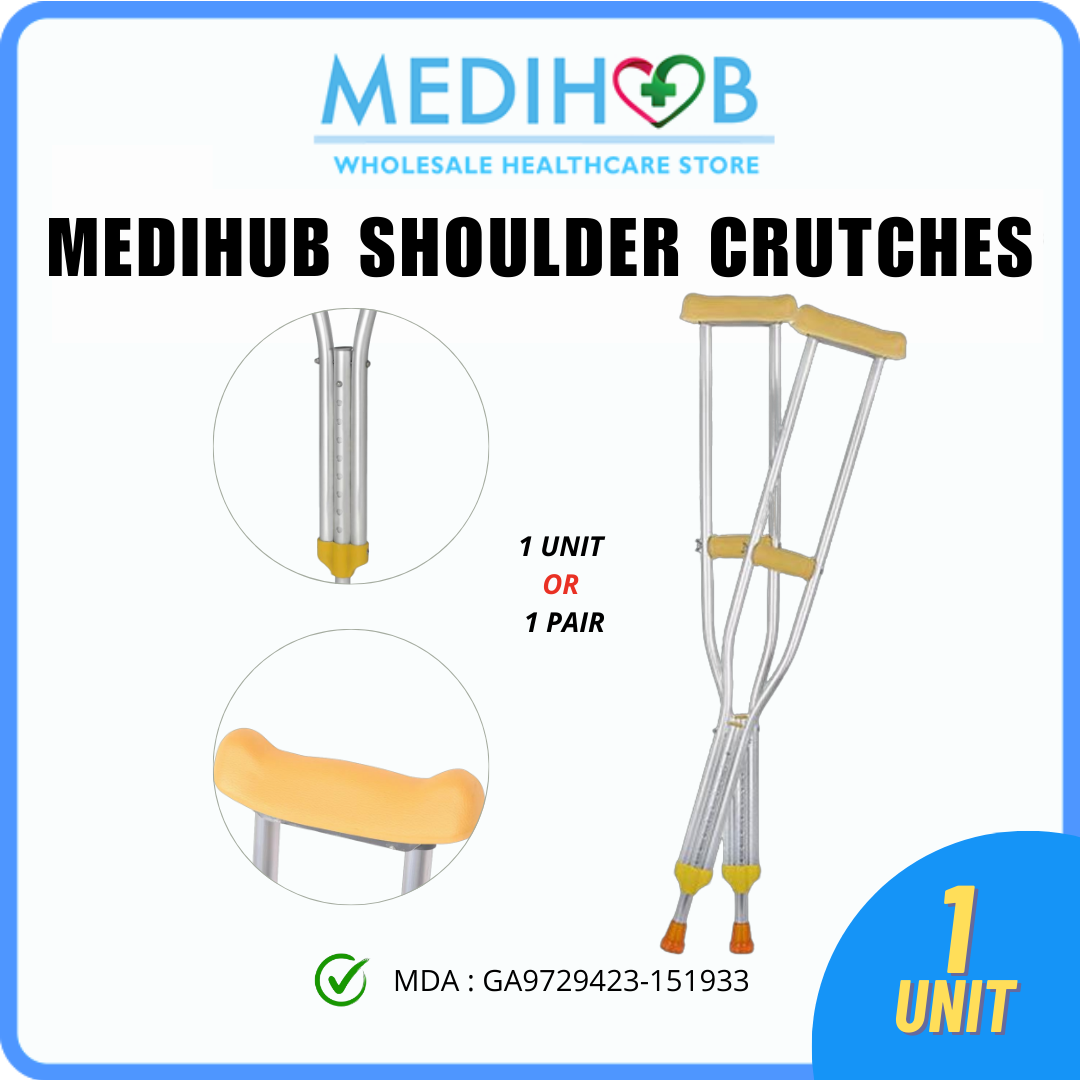 MEDIHUB Ultra Light-weight Underarm Shoulder Crutches (1 pair) – Medihubmy