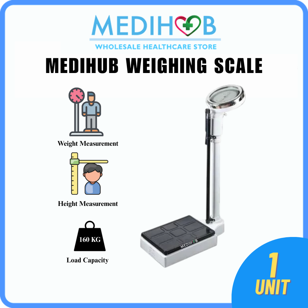Medihub Mechanical Weighing Scale – Analog Body Weight Scale Max 160KG ...