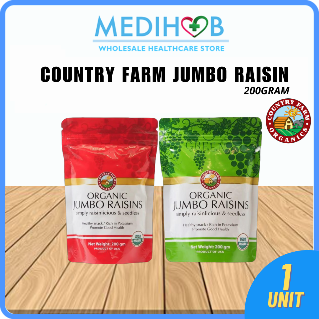 Organic Seedless Raisins 200g Country Farm Jumbo Raisin Red (EXP 4/8/2 ...