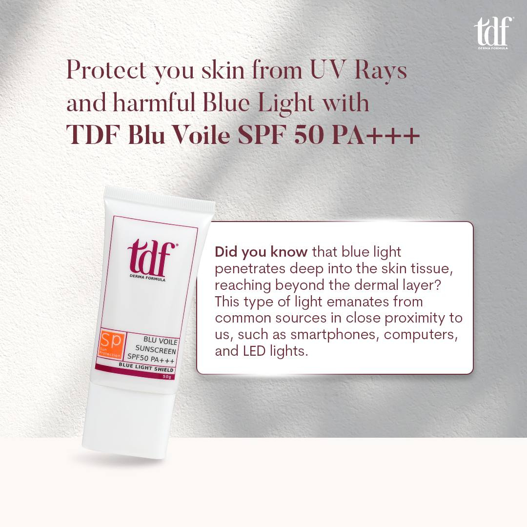 TDF Blu Voile Sunscreen SPF50 PA+++ - 50g (EXP03/2027) – Medihubmy