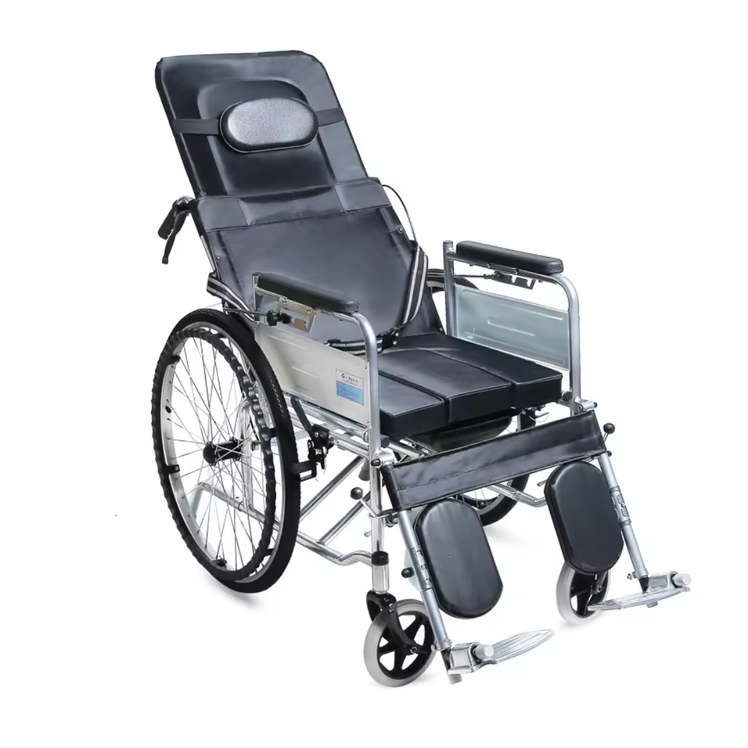 MEDIHUB Hospital Reclining Commode Wheelchair – Medihubmy