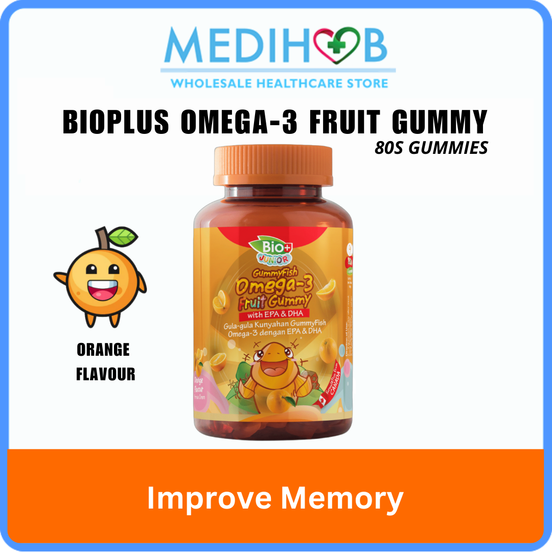 BioPlus Junior Gummy (Vit C, Omega3, Berry, Prebiotic, Elderberry, Mul ...