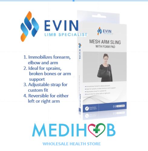 EVIN Mesh Arm Sling with Foam Pad 网状手臂吊带 – Medihubmy
