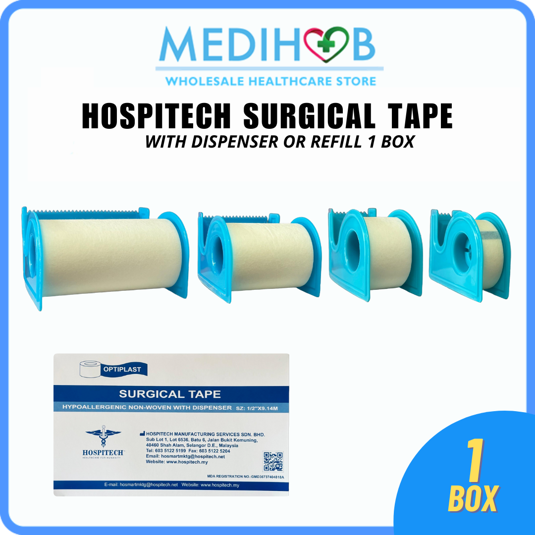[BULK PURCHASE] HOSPITECH SURGICAL TAPE WITH DISPENSER 1BOX – Medihubmy