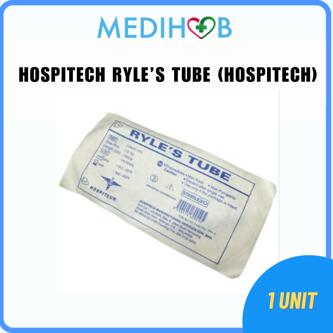 HOSPITECH Ryles Stomach Tube (Adult Feeding Tube) - Sizes ( 8 / 10 / 1 ...