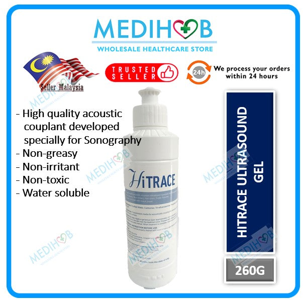 [HOSPITAL GRADE] HITRACE Ultrasound Gel 260g EXP 12/2025 – Medihubmy
