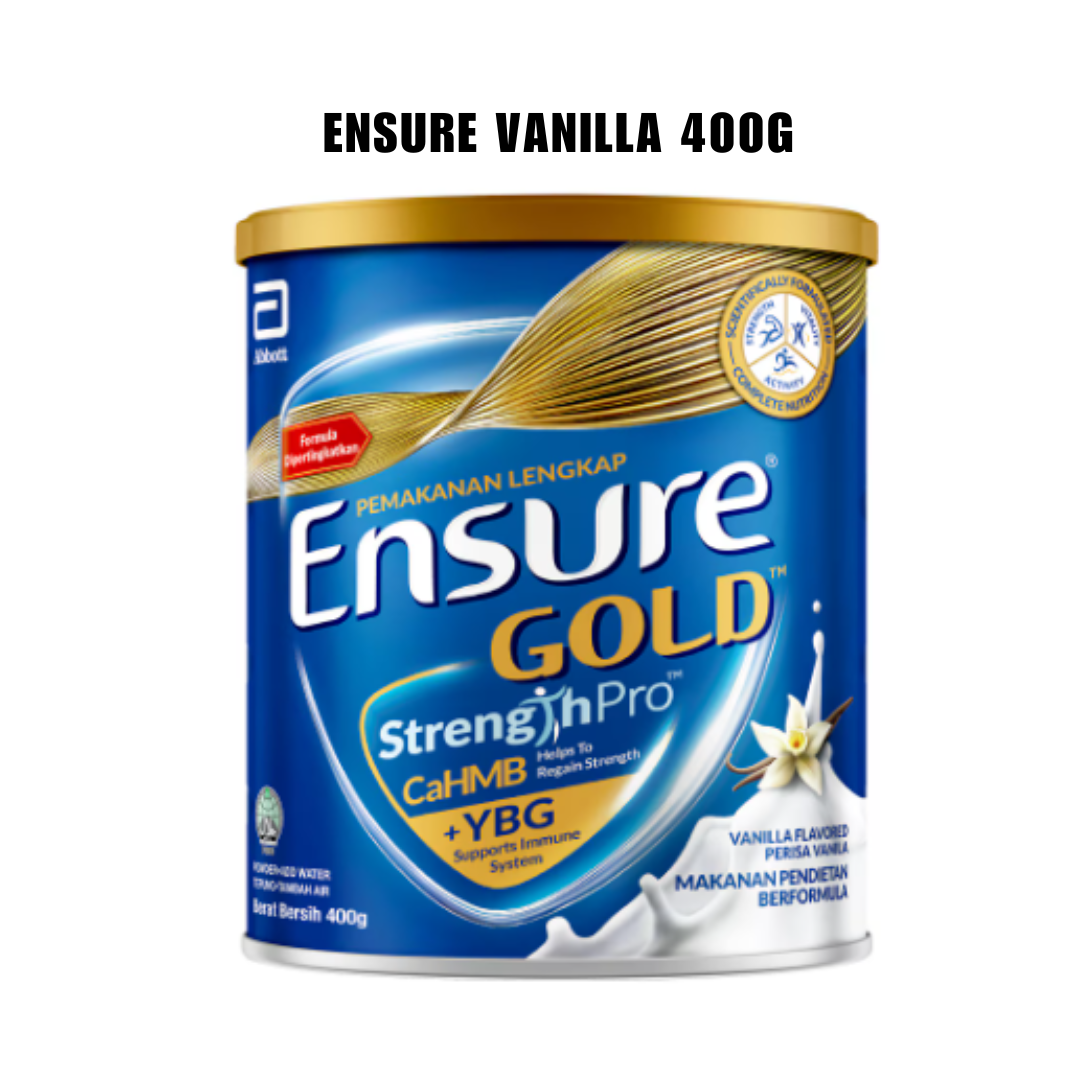 Ensure Gold 400g Tin Vanilla/Wheat/Coffee/Almond/Zero Sucrose – Medihubmy