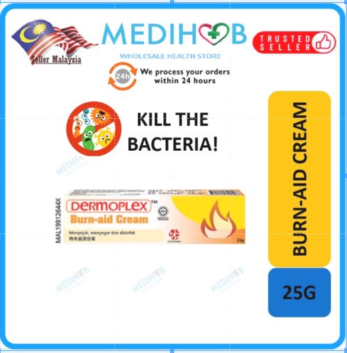 [ANTISEPTIC] Dermoplex Burn Aid Cream 25g (EXP 31/12/2025) – Medihubmy